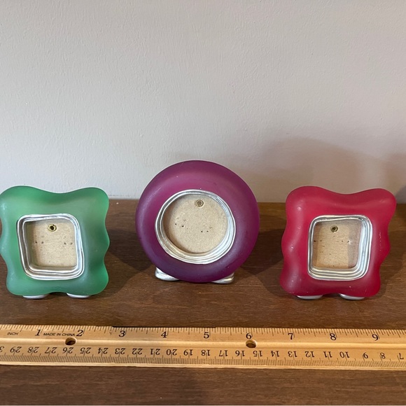 Accents | Trio Of Fun Mini Colorful Picture Frames | Poshmark